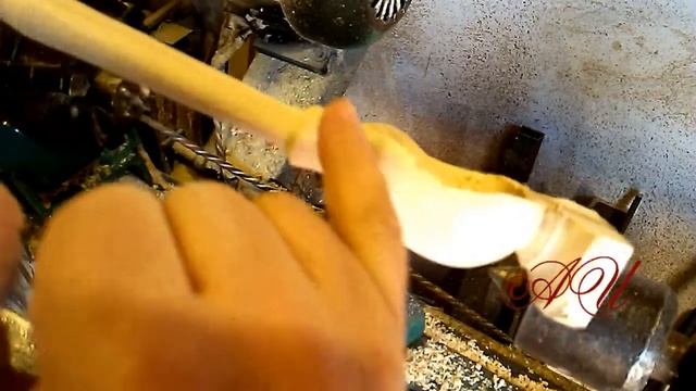 Изготовление деревянной ложки. 3-я ч. на токарном стаке.