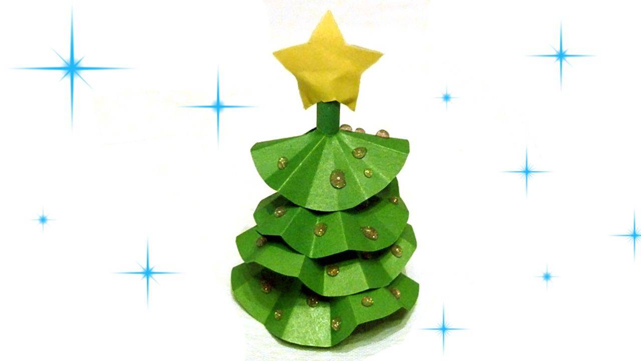 Новогодняя ёлочка из бумаги
