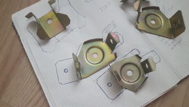 Выкройки боковых кронштейнов бампера ВАЗ 2101