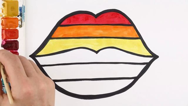 Рисунок губ и их раскрашивание! Арт-терапия.