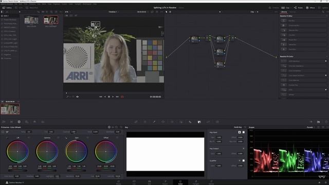 Как разделить LUT на цвет и контраст в DaVinci Resolve