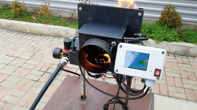 Горелка на отработке, полный автомат часть2