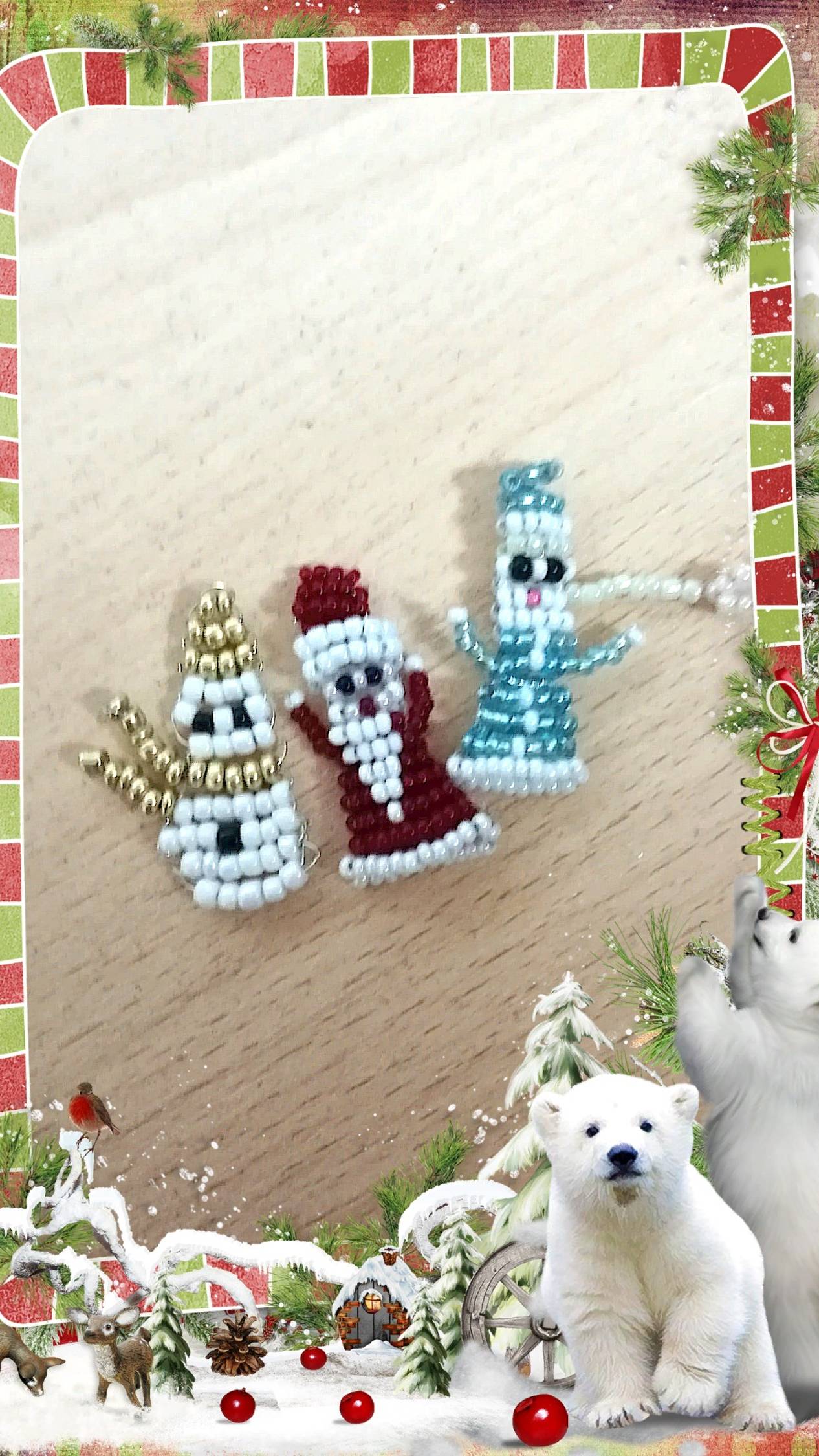 Снегурочка  из бисера (Объёмная)