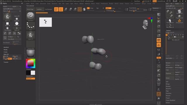 【ZBrush 2022】【memo】alpha _ Make3D (720p)