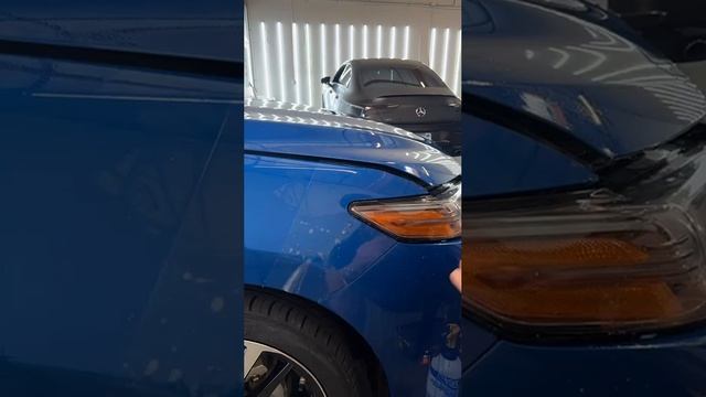 Оклейка уголков передних крыльев полиуретановой пленкой готовыми лекалами! 3