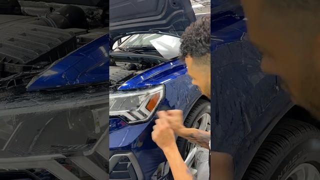 Оклейка уголков передних крыльев полиуретановой пленкой!