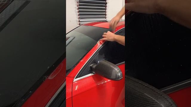 Оклейка стоек лобового стекла автомобиля полиуретановой пленкой по готовым лекалам! 2