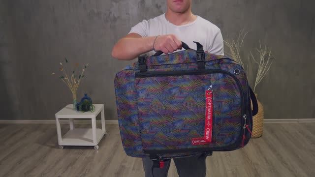 Рюкзак сумка чемодан для ручной клади 55x40x20 Optimum Air, неон