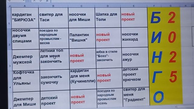 Игра "Бинго 2025" вступительное видео