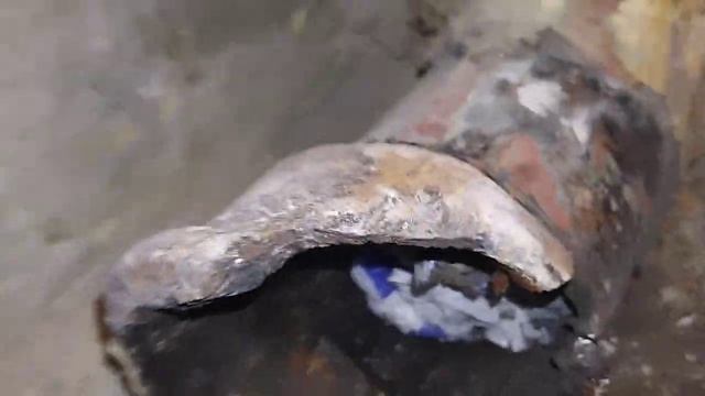 Ремонт чугунного раструба.