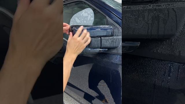 Оклейка полиуретановой пленкой зеркал заднего вида автомобиля с применением готовых лекал! 1
