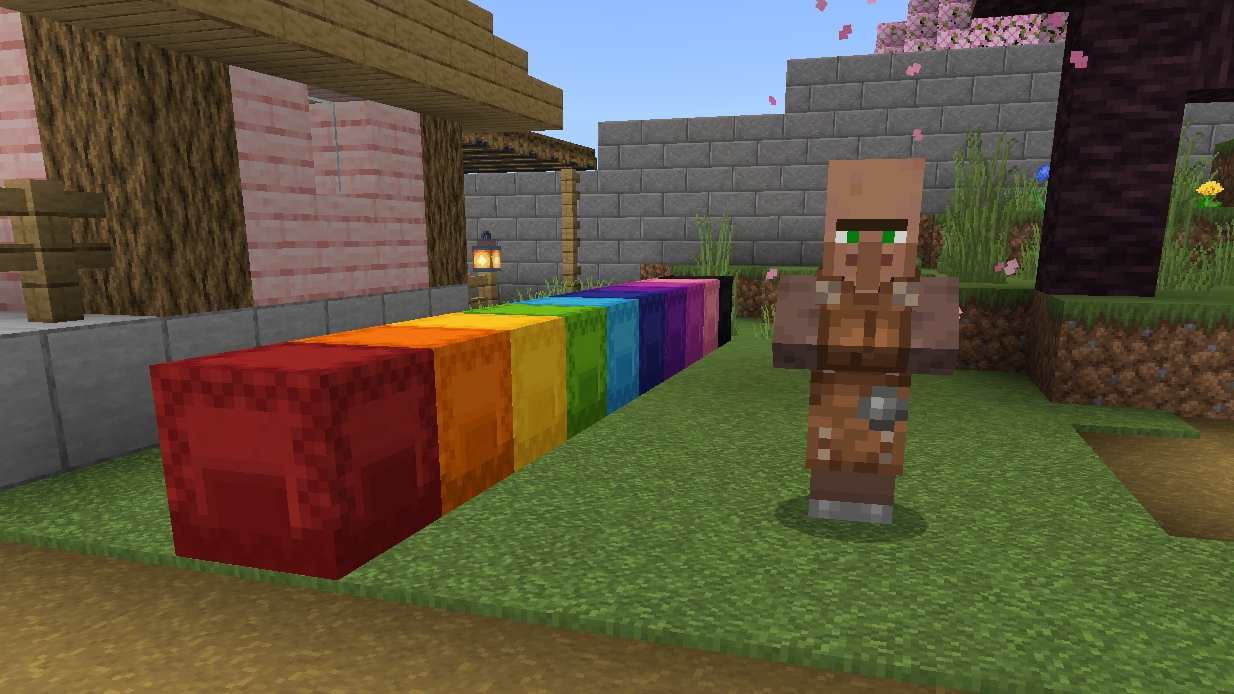 Кто подарил нашей деревне эти радужные ящики в Майнкрафт