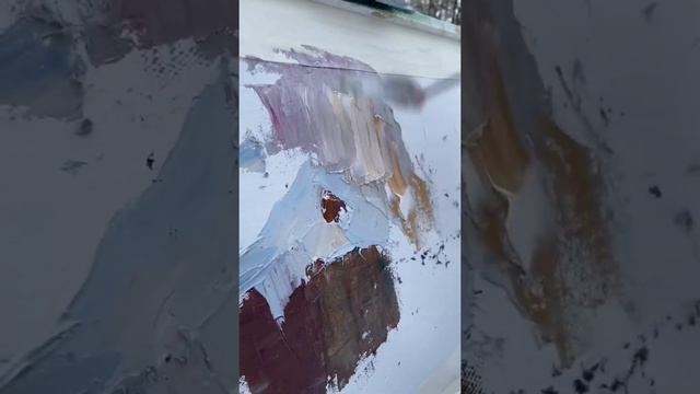 Вечер. Морозный воздух. Холст. Масло. Мастихин.