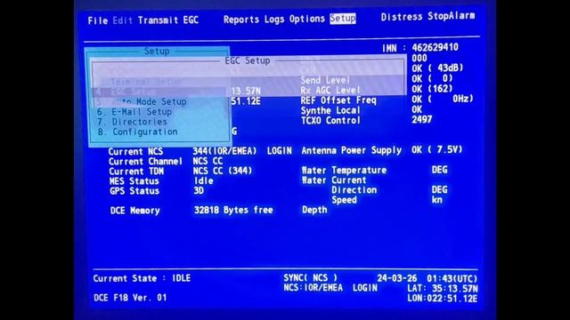 Inmarsat Felcom-18 How to change NAVAREA / Inmarsat Felcom-18 Как поменять регион NAVAREA