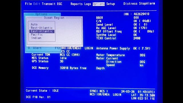 Inmarsat Felcom-18 How to change Ocean Region? Инмарсат Фелком-18 Как изменить регион?
