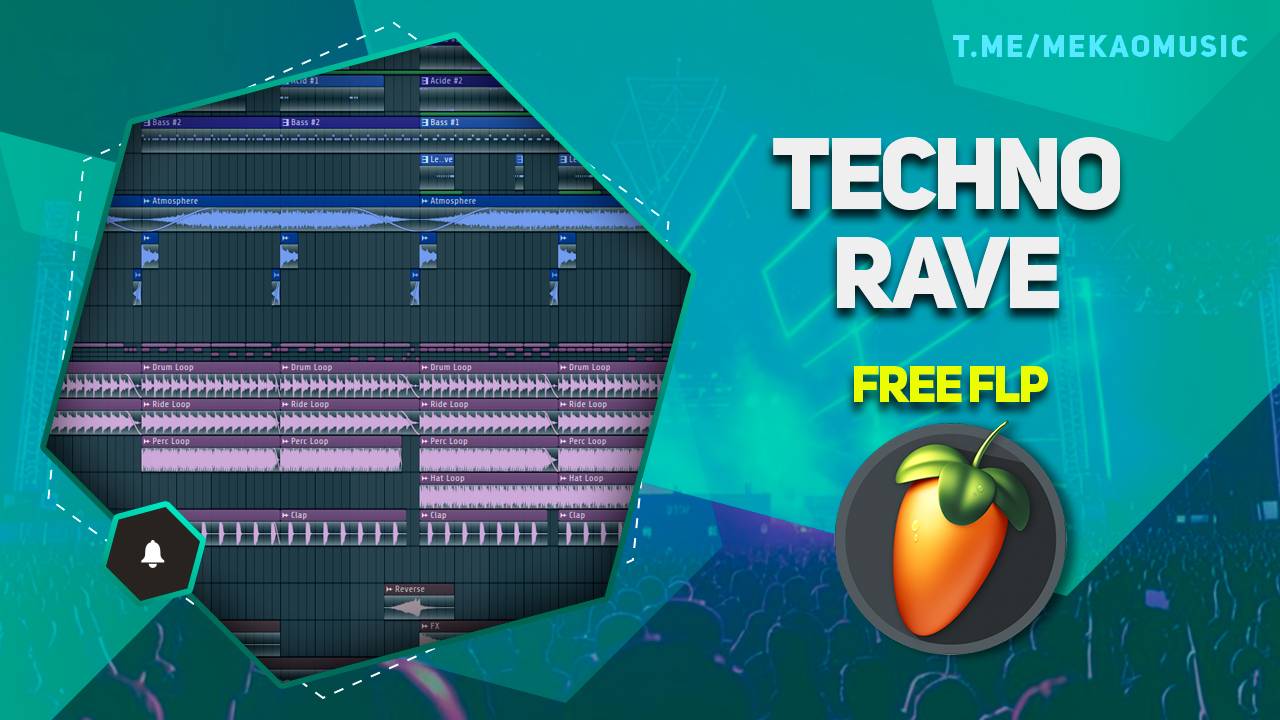 Трек в стиле Rave Techno в FL Studio (+FREE FLP/Бесплатный FLP) #freeflp #flstudio #techno