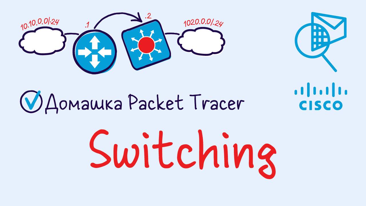 Домашняя работа PacketTracer 2. Коммутация (Тема 10 лекций).