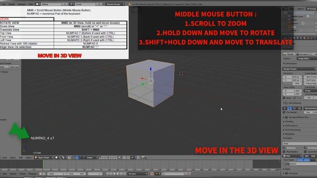 Blender: PART1 Installation and move in the 3D View
