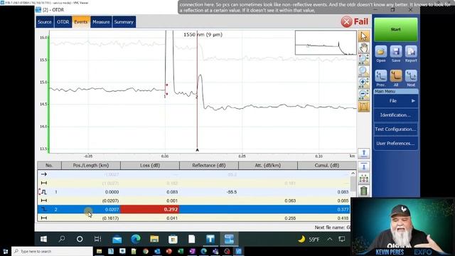 Редактирование типа события в OTDR EXFO