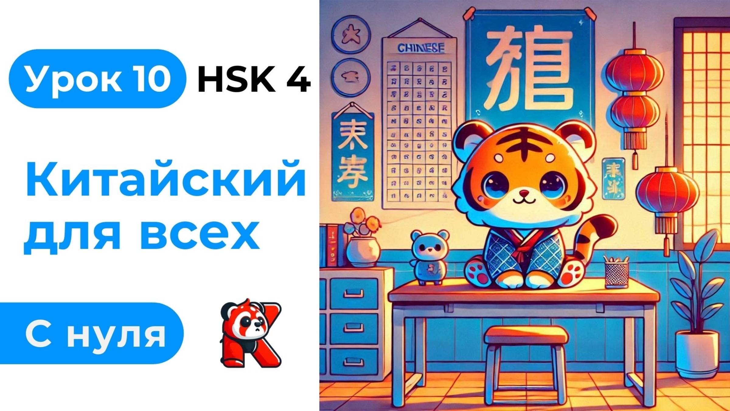 Урок 10. HSK 4. Китайский язык с нуля. Полный курс. Подробные Примеры. Иероглифы и Произношение.