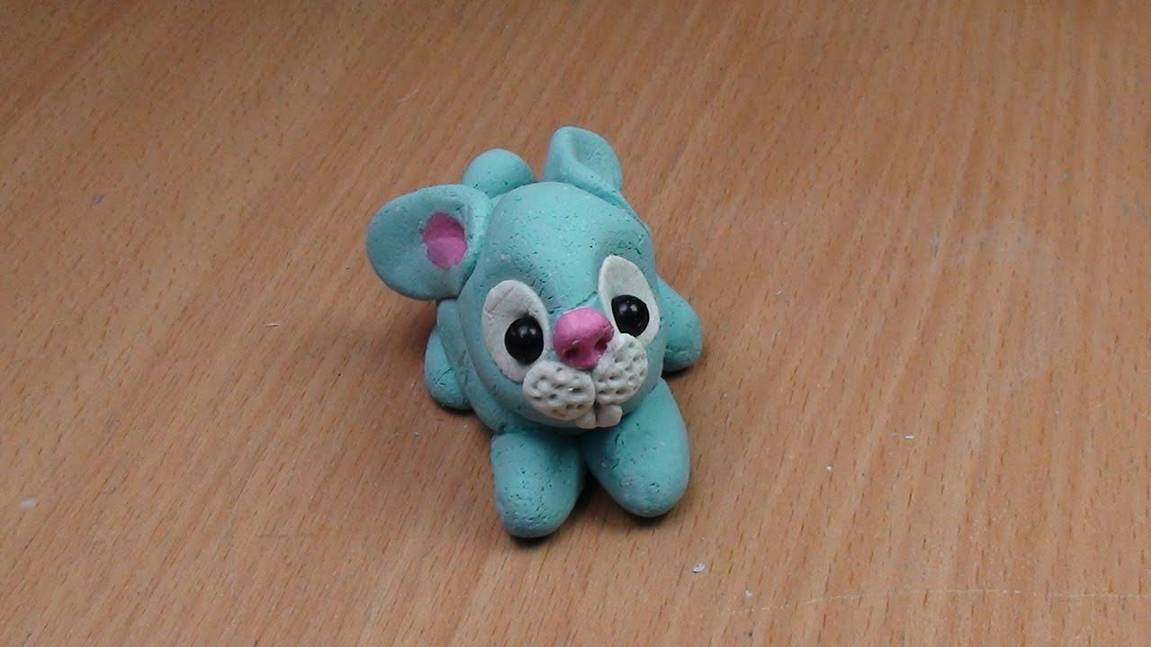 Как слепить кролика символ Нового 2023 года. Лепка из соленого теста с детьми.