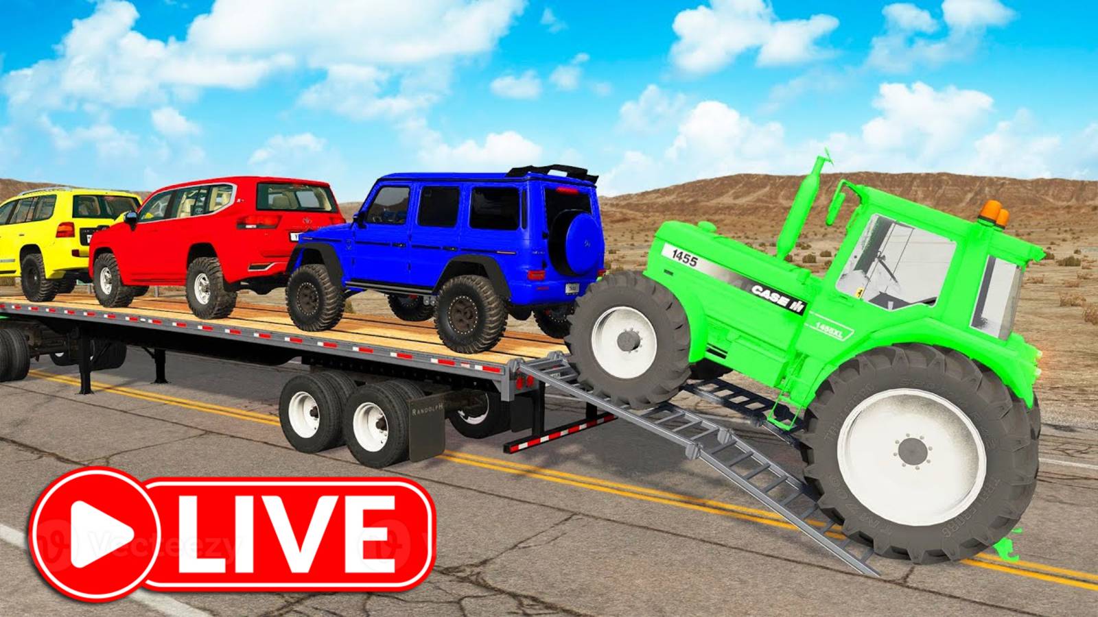 Мультики про машинки. Грузовик с плоской платформой. Мультики для детей, Мультфильмы для мальчиков