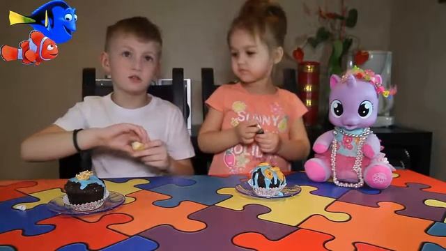 Украшаем Кексы в морском стиле |#Кексы В поисках Немо | Making cupcakes Finding Nemo