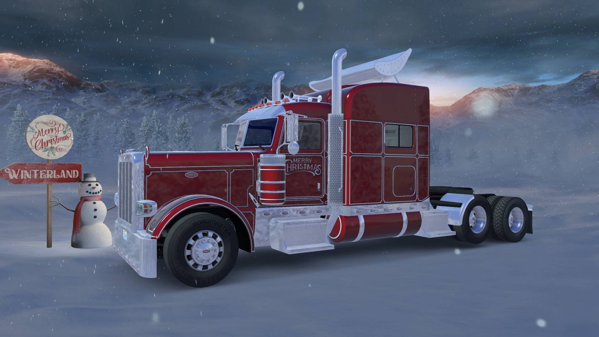162 / ATS V1.53 / Peterbilt 389 / Новогодний ивент.