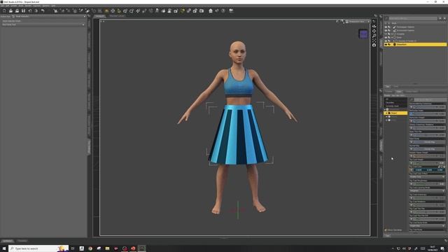 Daz 3D: 9. Case Study - Make a striped skirt out of primitives with dForce and surfaces