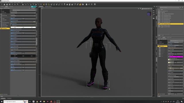 Daz 3D: 8. Case Study - How to add glowing strips to clothing and saving as a wearable preset