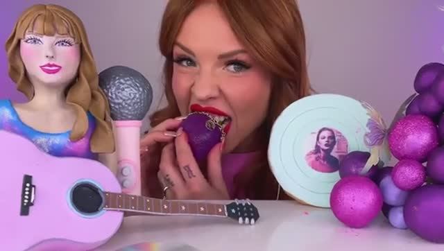 ASMR MUKBANG, Рождественская еда, Печенье в виде шишки, Снежный шар, Десерт из крендельков, покрытых