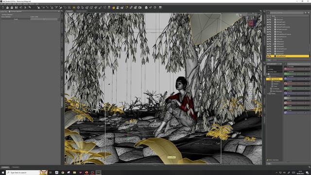 Daz 3D: 6. Case Studies - Editing Enviroments to remove unwanted foliage