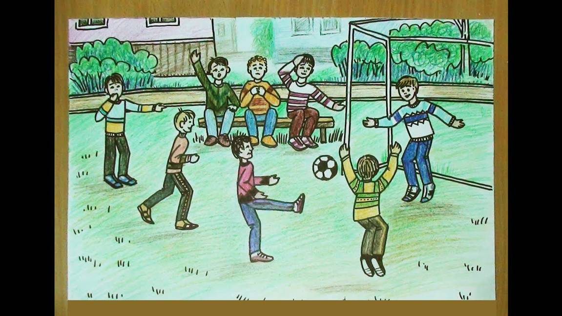 Рисование фигуры человека. Как нарисовать фигуру человека в движении поэтапно. Футболисты.