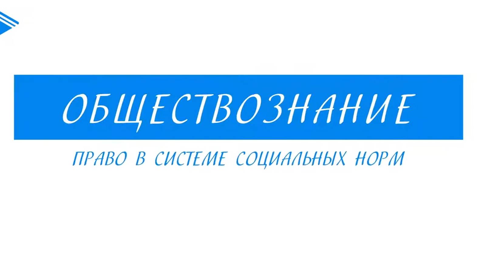 10 класс - Обществознание - Право в системе социальных норм