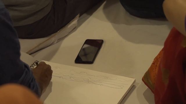 Music performance in Hotel Ganges View. Musical drawing by Suresh K. Nair.