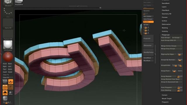 Zbrush Logo Boolean. Булин логотипа в ювелирных изделиях