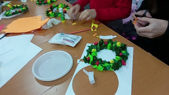 Мастер-класс "Рождественский венок" СДК с. Чернышевка 05.01.2025