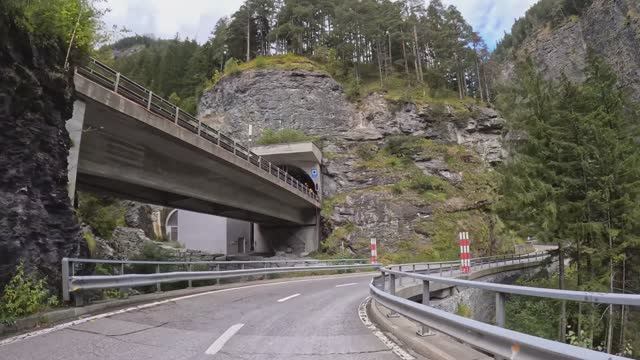 * Прохождение перевала Сан-Бернардино в Швейцарских Альпах, Швейцария! * 4k 60fps UHD * БЕЗ ЗВУКА !