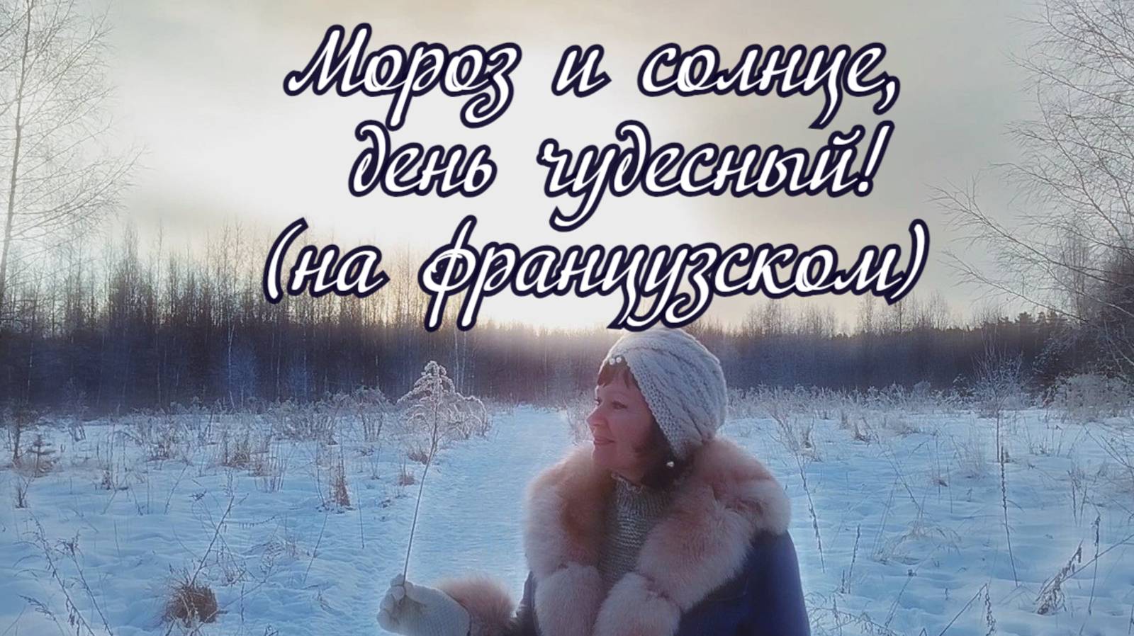 Зимнее утро. А.С.Пушкин на французском. Alexandre Pouchkine
Matin d`hiver