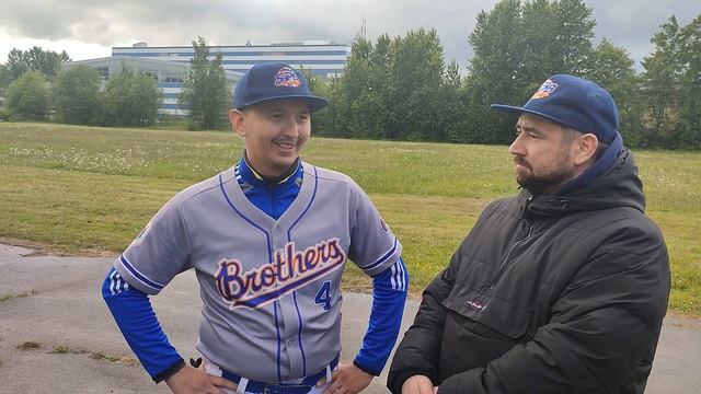 Бейсбол. Послематчевое интервью Brothers. Денис Гимальдинов. Лига СПБ 2023 г.