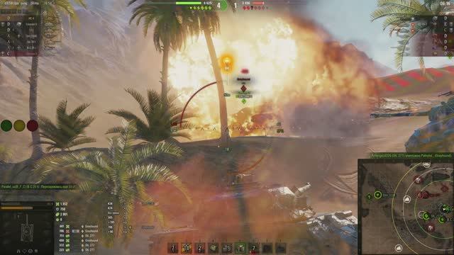 Наш Strv мог бы и раньше подъехать и помочь. Натиск. 20250111 0218. ИС-4. Песчаная река.