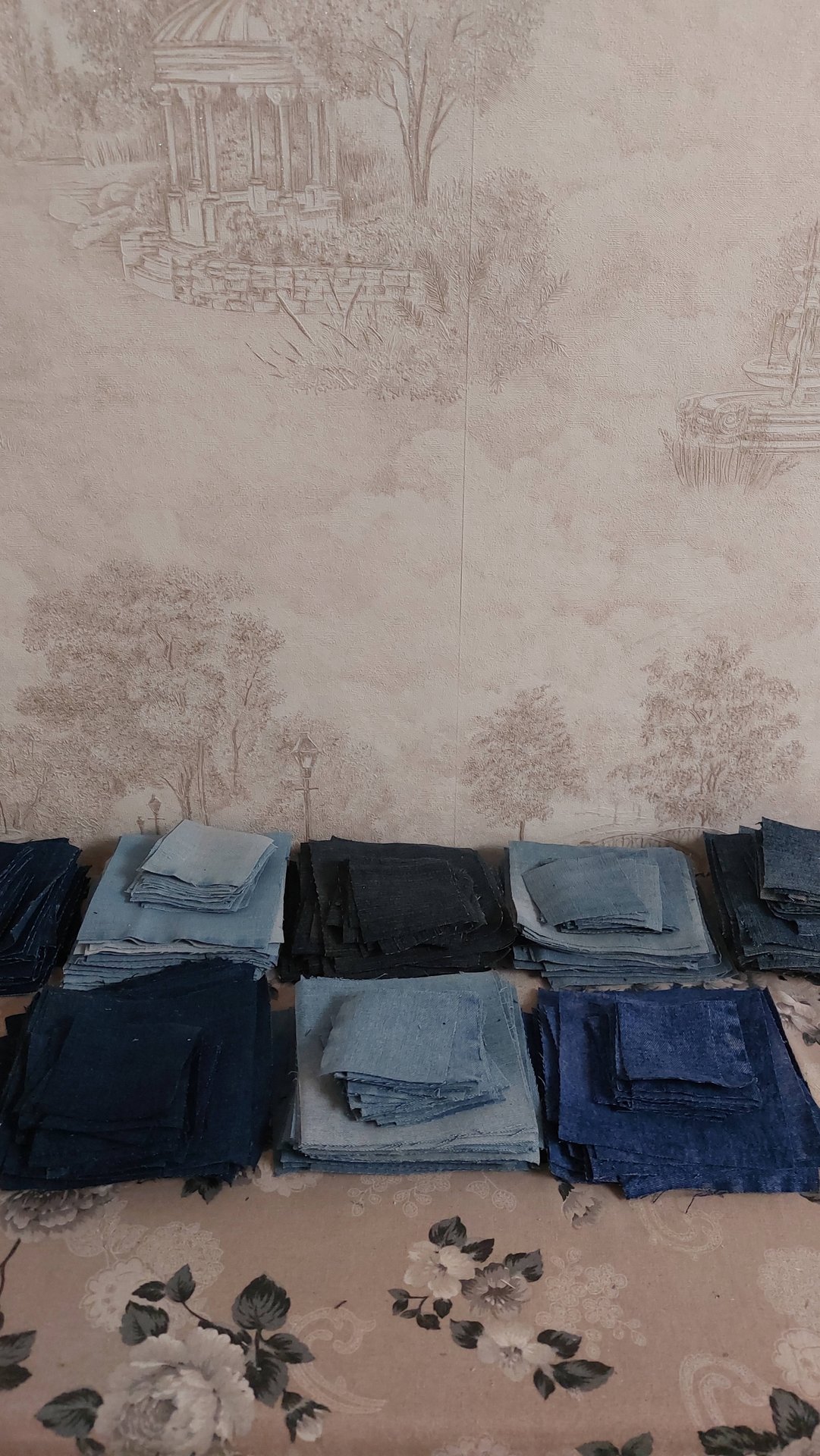 Джинсовый проект, продолжение, первая пробная раскладка👖🧞♂️