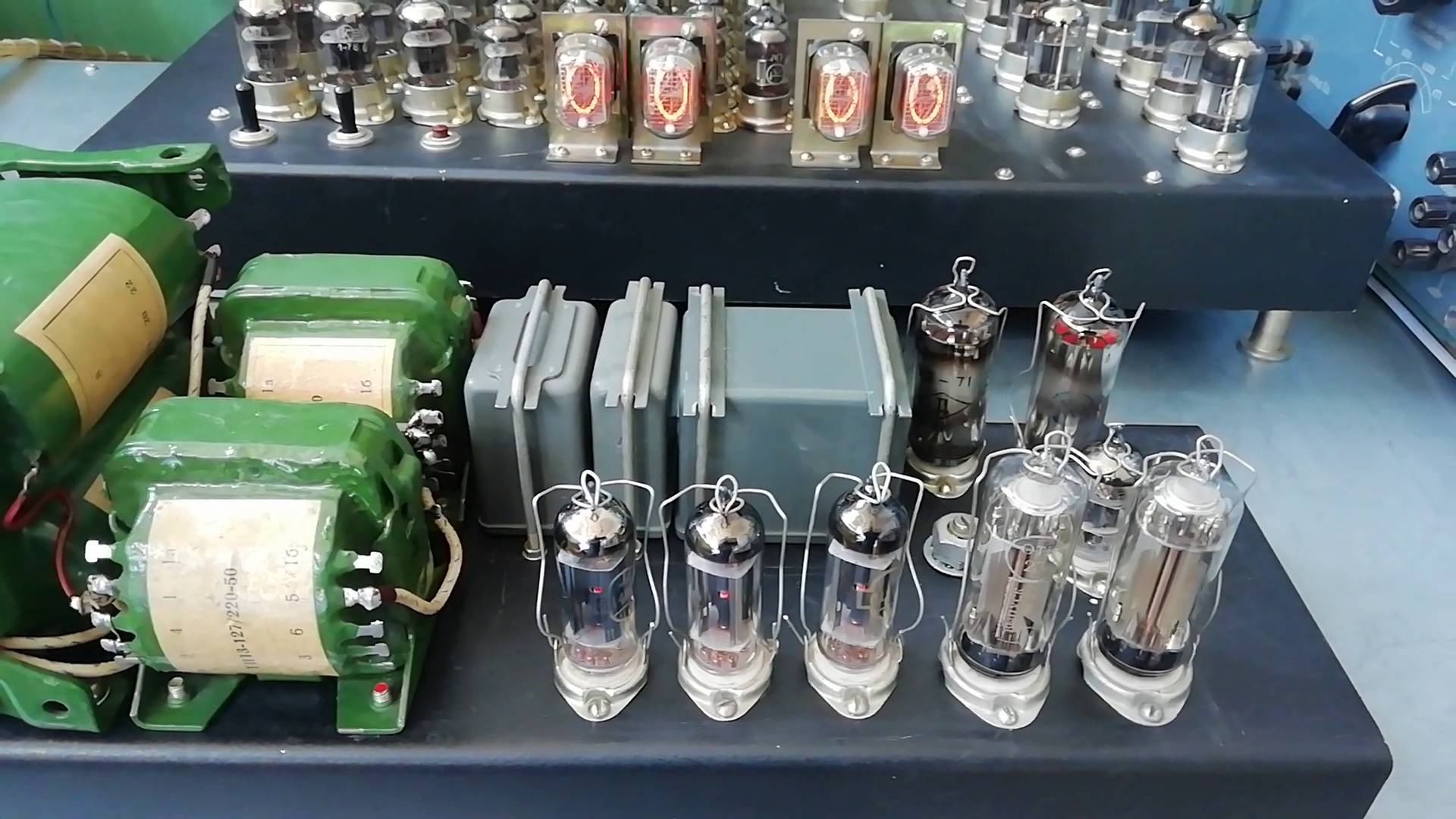 Часы на радиолампах, блок питания/Radio tube clock, power supply/№4