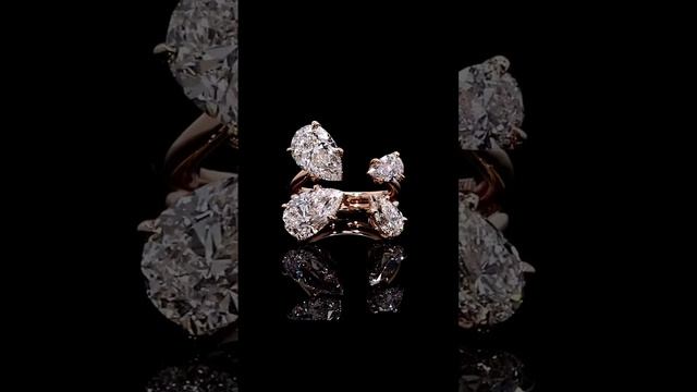 Кольцо из розового золота с бриллиантами