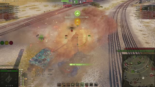 Неважно раскатились и в ангар скатились. Натиск. ИС-4. Степи. 20250111 0229.