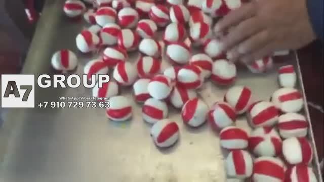 Карамель шар: машина создания шара #карамель #шар #производство