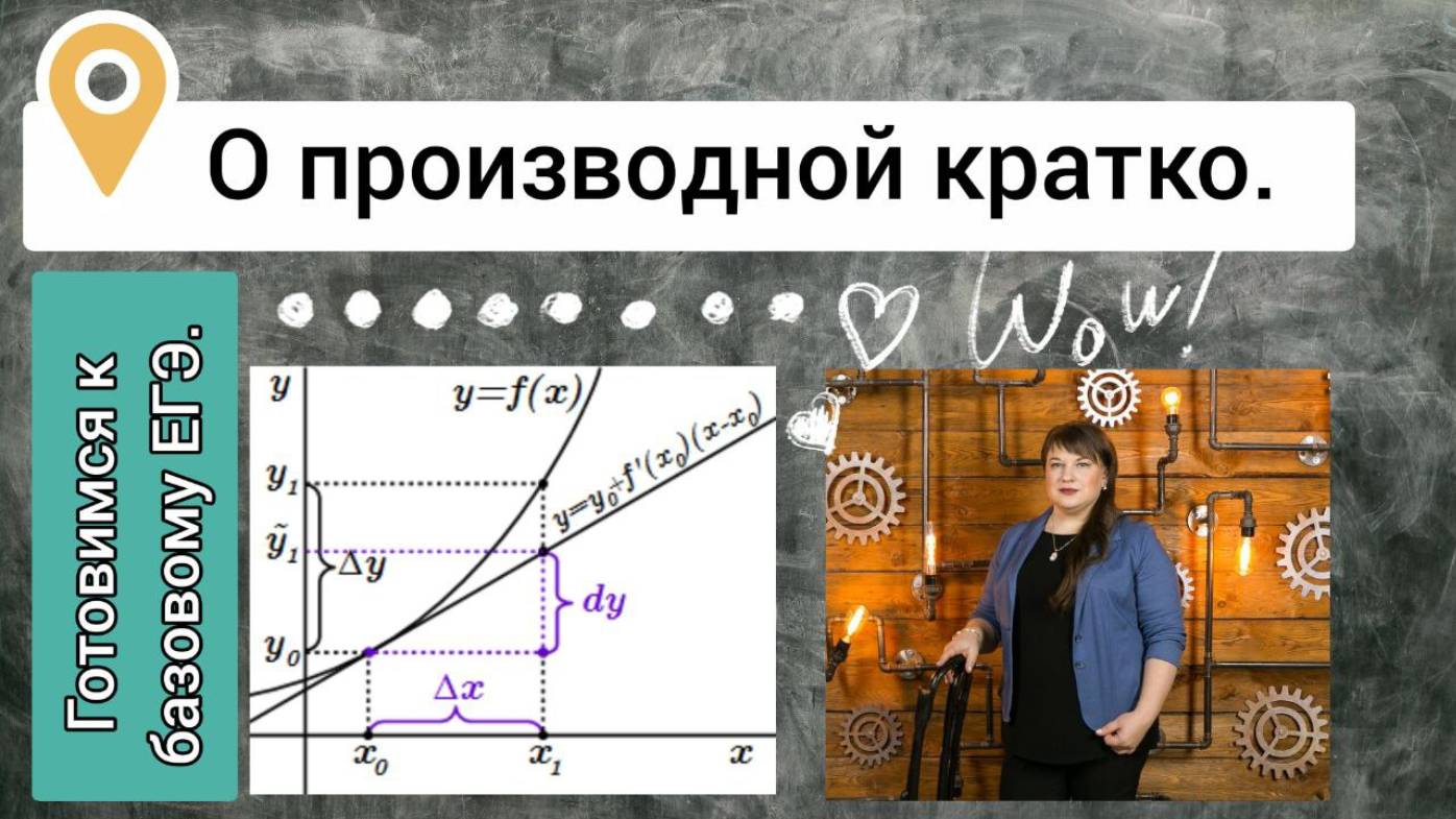 "Производная функции". Теория + немного практики. Готовимся к базовому и профильному ЕГЭ.