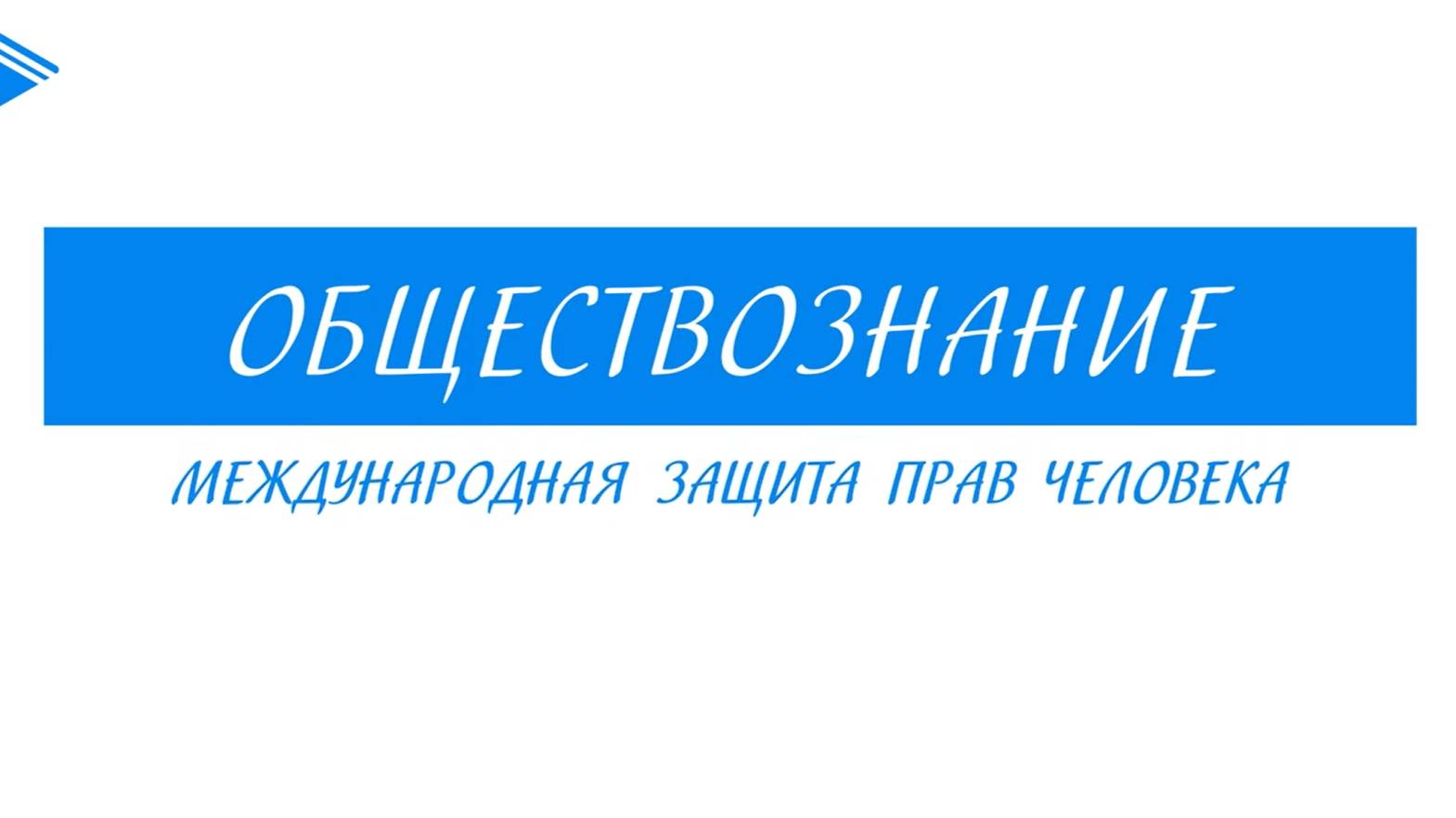 10 класс - Обществознание - Международная защита прав человека