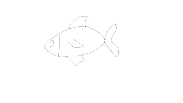 рыба рисунок обучение простой рисунок для срисовки