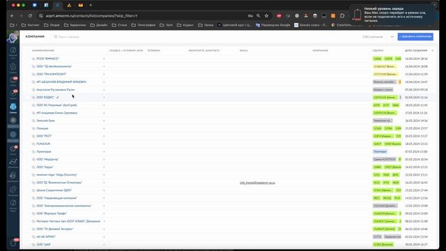 2.05. Выдача заказов. AmoCRM. Интерфейс. Списки и аналитика
